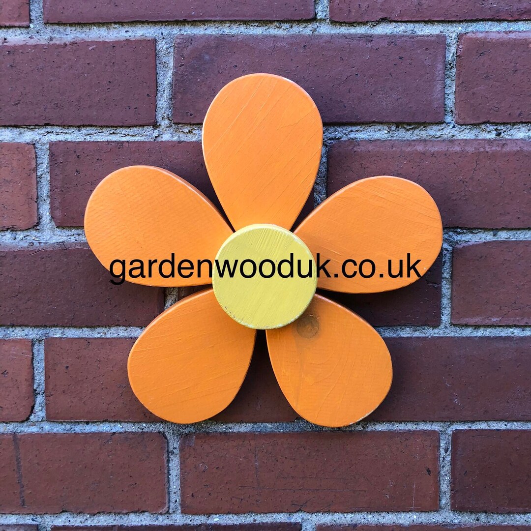 Medium Rustic Wood Daisy Flower 5 Petal Wooden Garden - Etsy UK