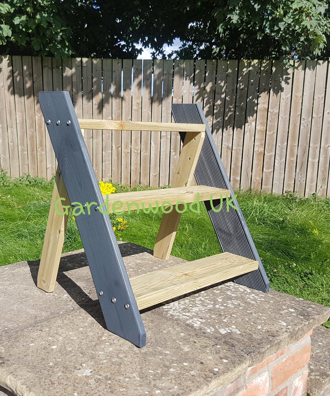 Handmade Wooden Garden Flower Pot Ladder Stand. 3 Tier Step | Etsy