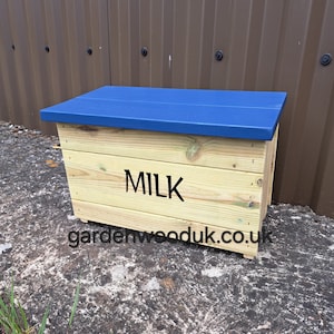 Doorstep Wood Milk Box. Porch Milk Storage Box. Milk Bottle Boxes ...