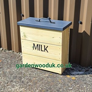 Doorstep Wood Milk Box. Porch Milk Storage Box. Milk Bottle Boxes ...
