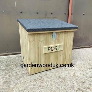 Doorstep Wood Parcel Box. Porch Parcel Storage Box. Handmade Wooden ...