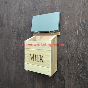 Wall Mounted Wood Milk Box. Porch Milk Storage Box. Milk Bottle Boxes ...