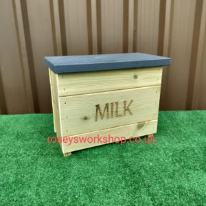 Doorstep Wood Milk Box. Porch Milk Storage Box. Milk Bottle Boxes ...