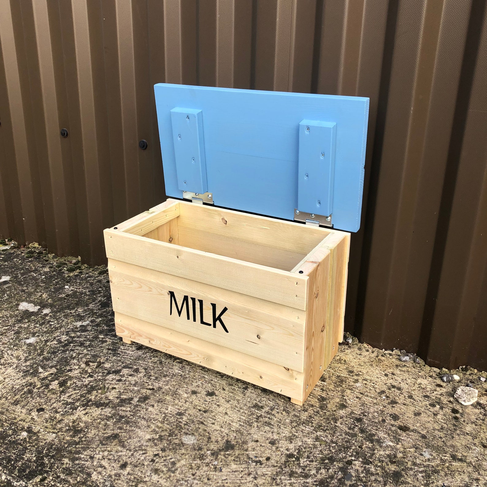 Doorstep Wood Milk Box. Porch Milk Storage Box. Milk Bottle - Etsy UK