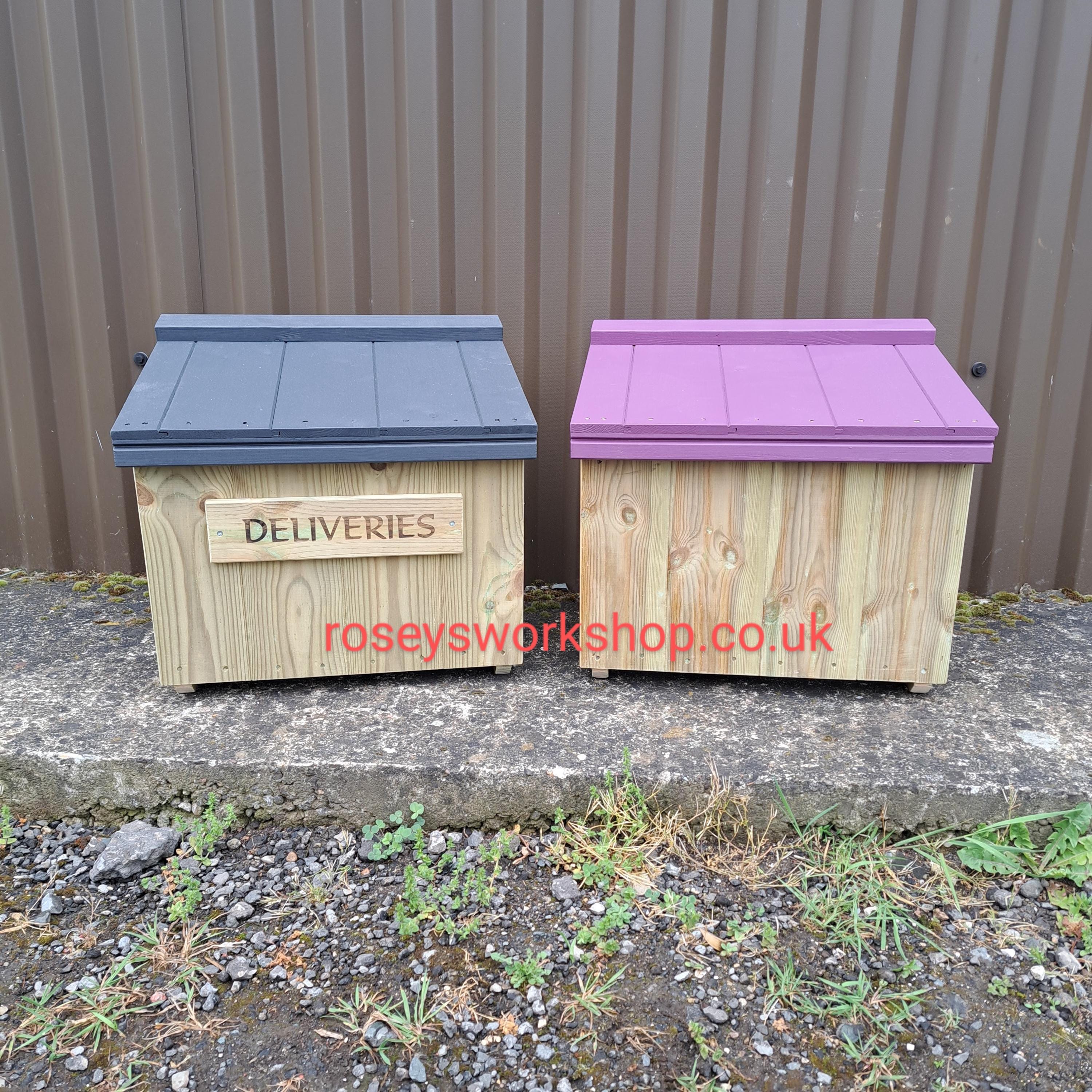 Doorstep Wooden Groceries Box. Wood Grocery Box. Grocery Crate. Porch ...