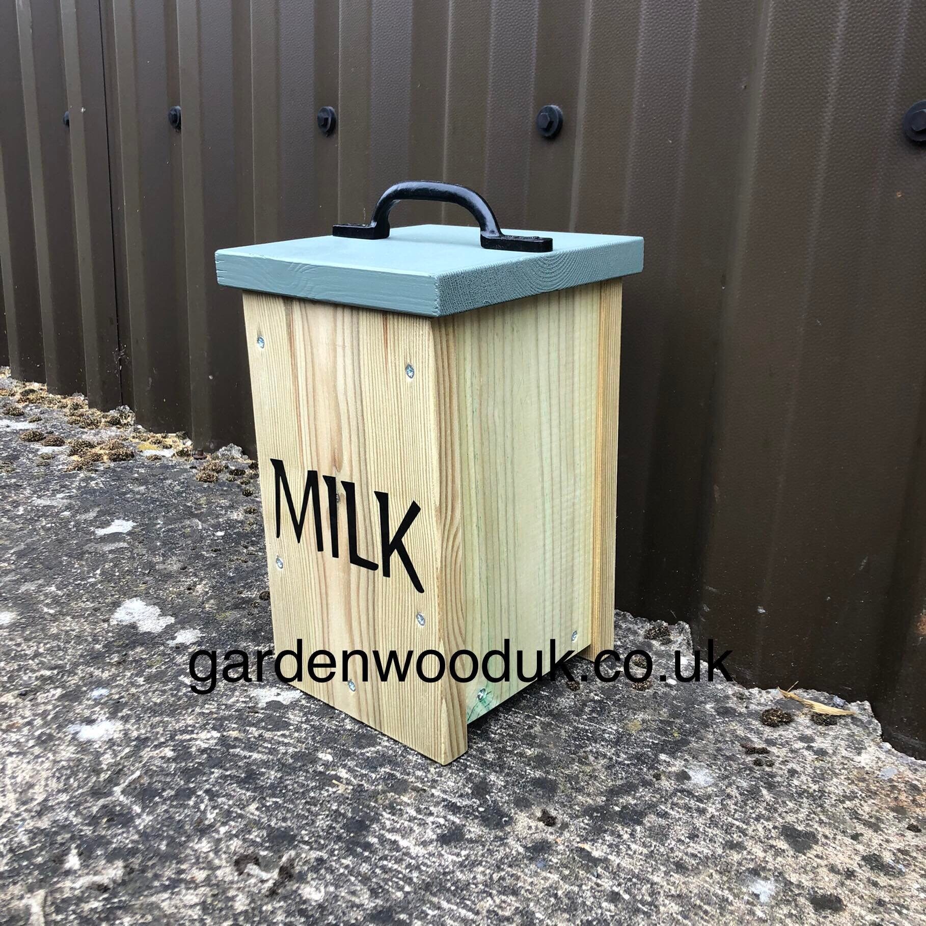 Doorstep Wood Milk Box. Porch Milk Storage Box. Milk Bottle - Etsy UK