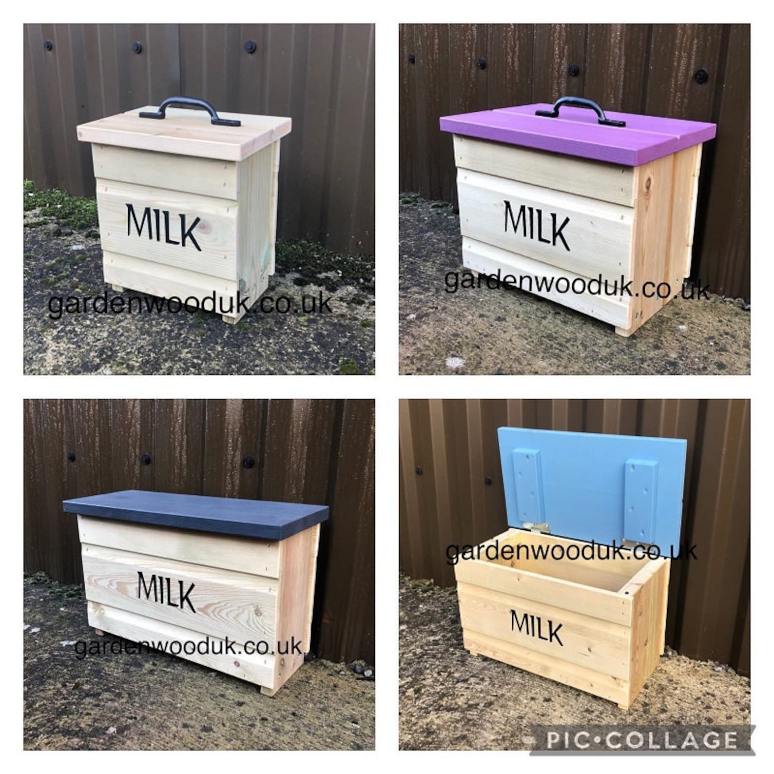 Doorstep Wood Milk Box. Porch Milk Storage Box. Milk Bottle - Etsy UK