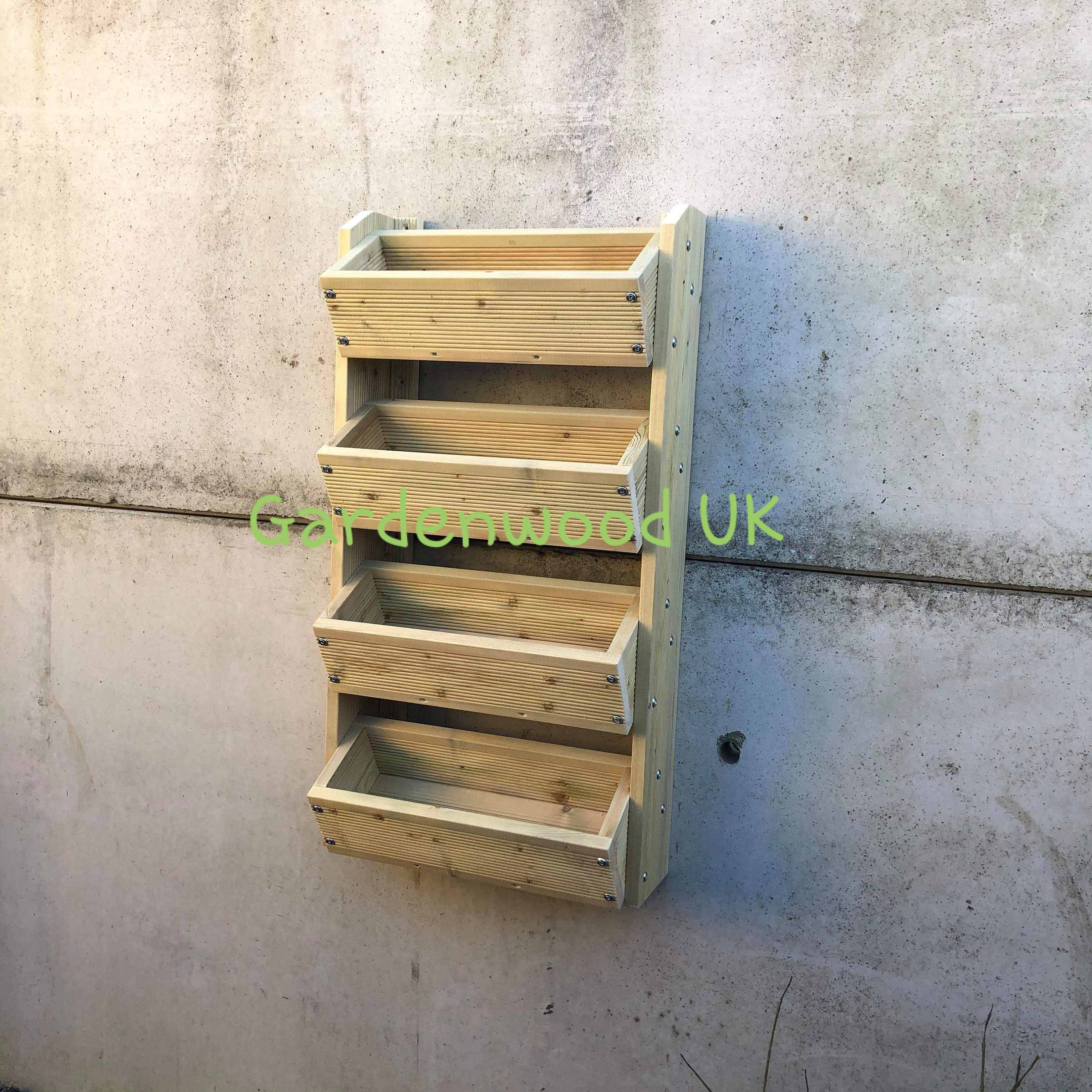 4 Tiered Wall Mounted Planter. Multi-level Stepped Planter. | Etsy UK