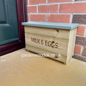 Doorstep Wood Milk Box. Porch Milk Storage Box. Milk Bottle Boxes ...