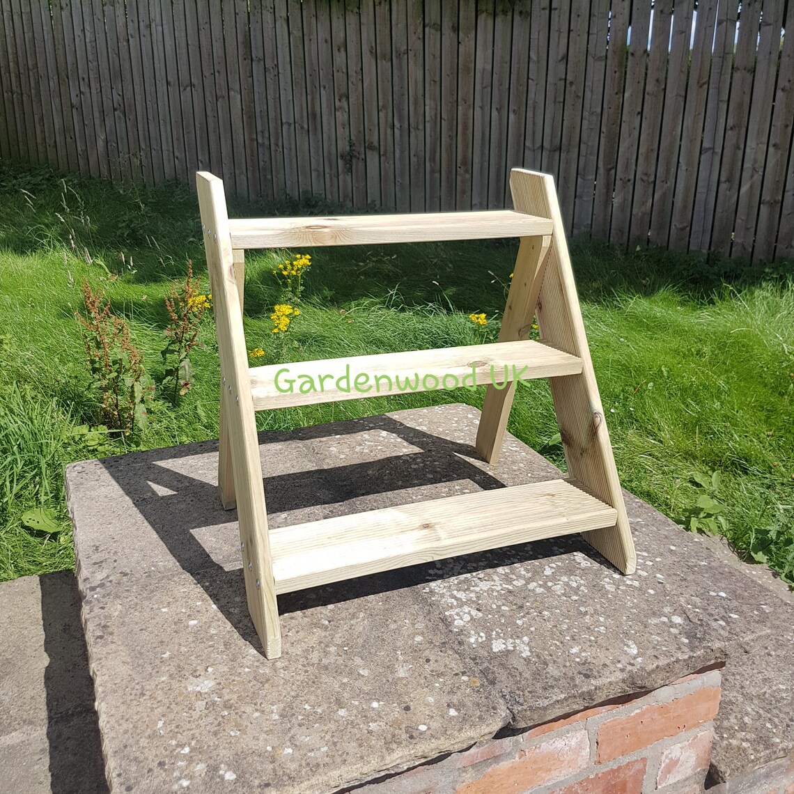 Handmade Wooden Garden Flower Pot Ladder Stand. 3 Tier Step | Etsy