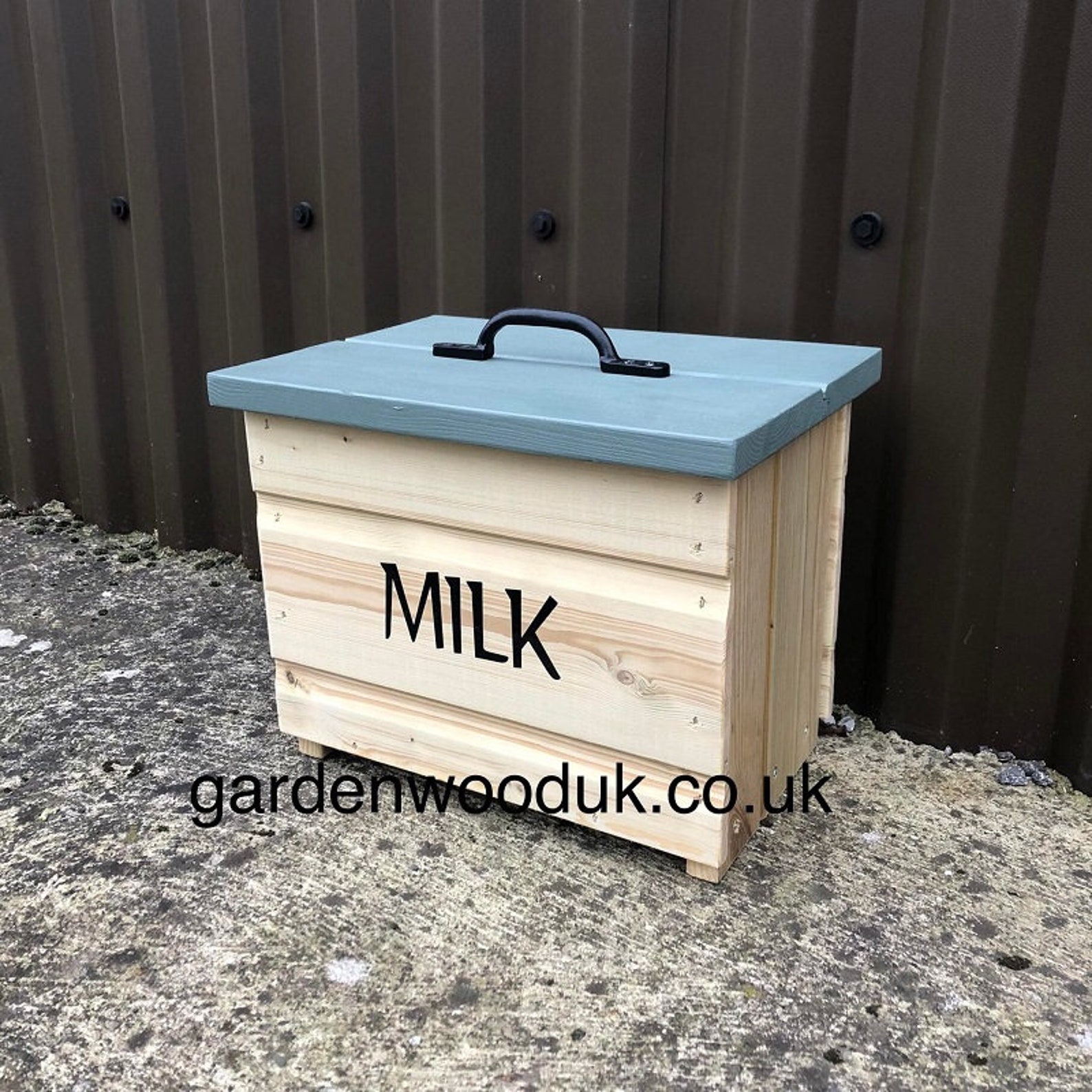 Doorstep Wood Milk Box. Porch Milk Storage Box. Milk Bottle - Etsy UK