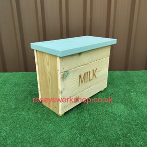Doorstep Wood Milk Box. Porch Milk Storage Box. Milk Bottle Boxes ...