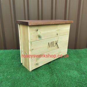 Doorstep Wood Milk Box. Porch Milk Storage Box. Milk Bottle Boxes ...
