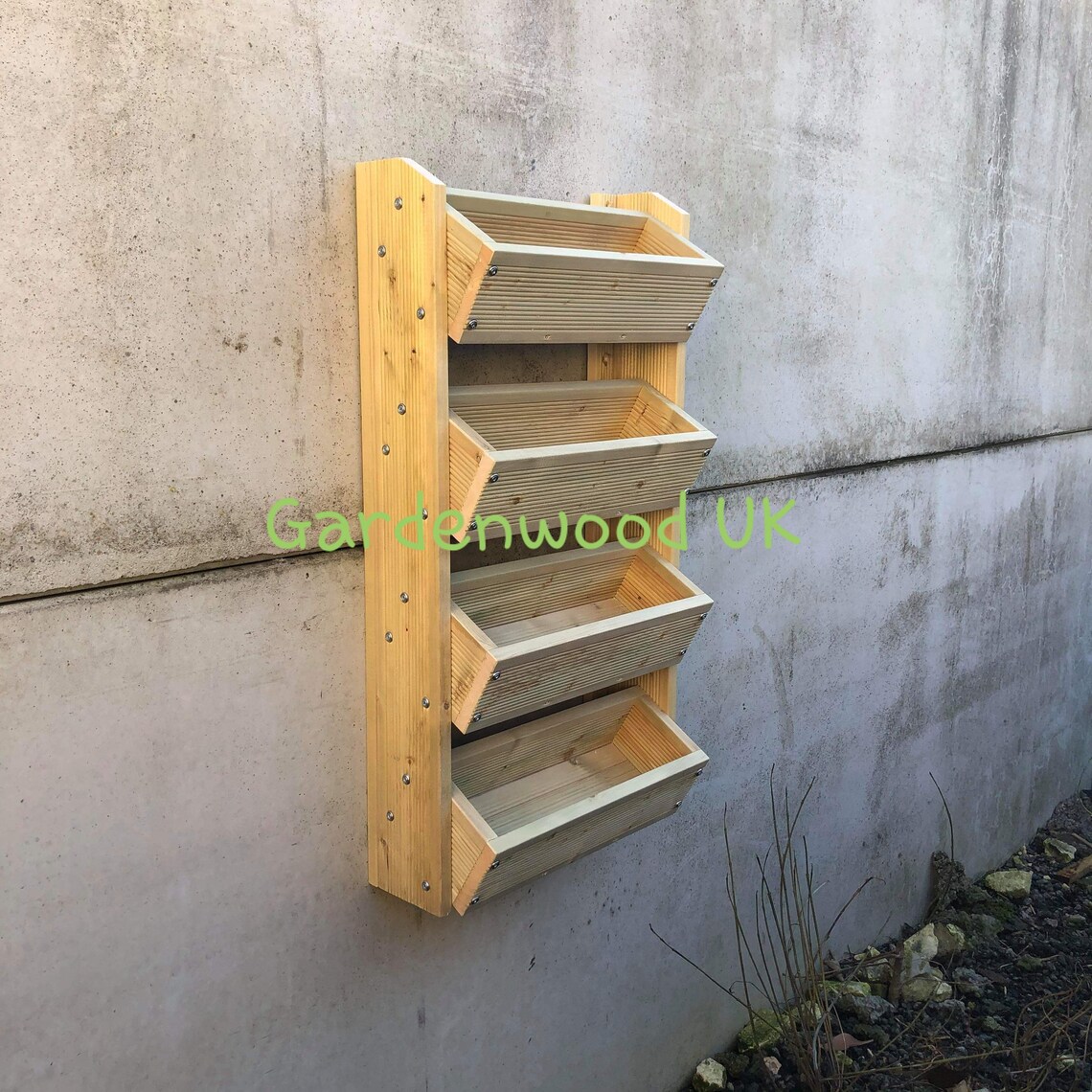4 Tiered Wall Mounted Planter. Multi-level Stepped Planter. - Etsy UK
