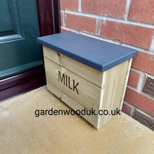 Doorstep Wood Milk Box. Porch Milk Storage Box. Milk Bottle Boxes ...
