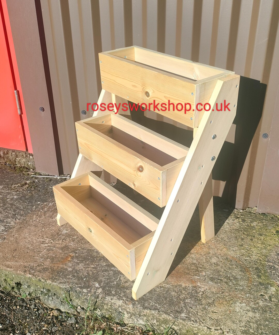 3 Tiered Freestanding Planter. 3 Tier Planter. Multi-level Planter ...