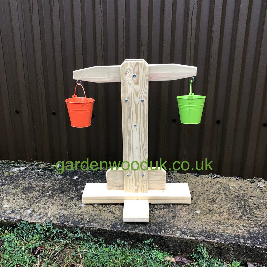 Handmade Kids Children's Wooden Garden Balance Scales. - Etsy UK