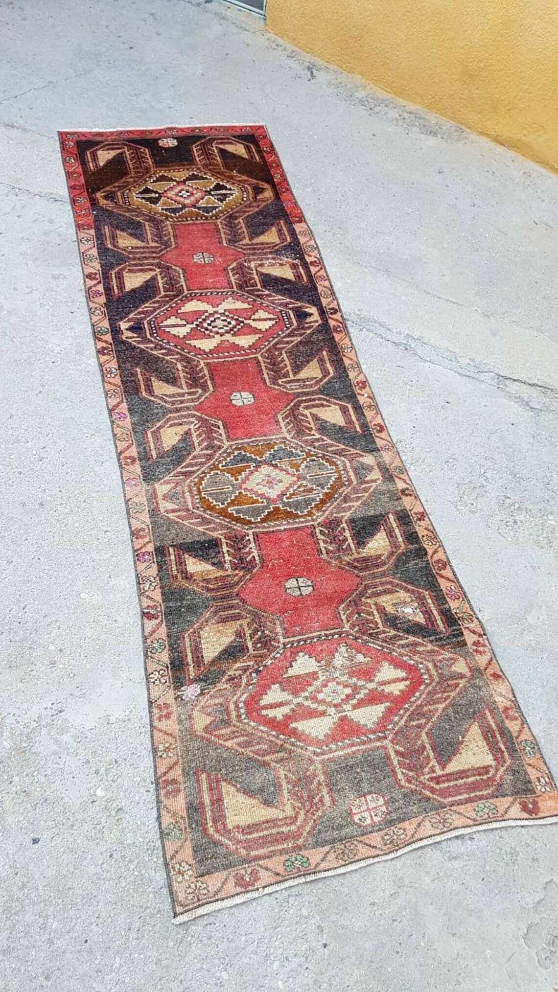 Rug Runner Turkish Runner Rug Vintage Hand Knotted Runner | Etsy