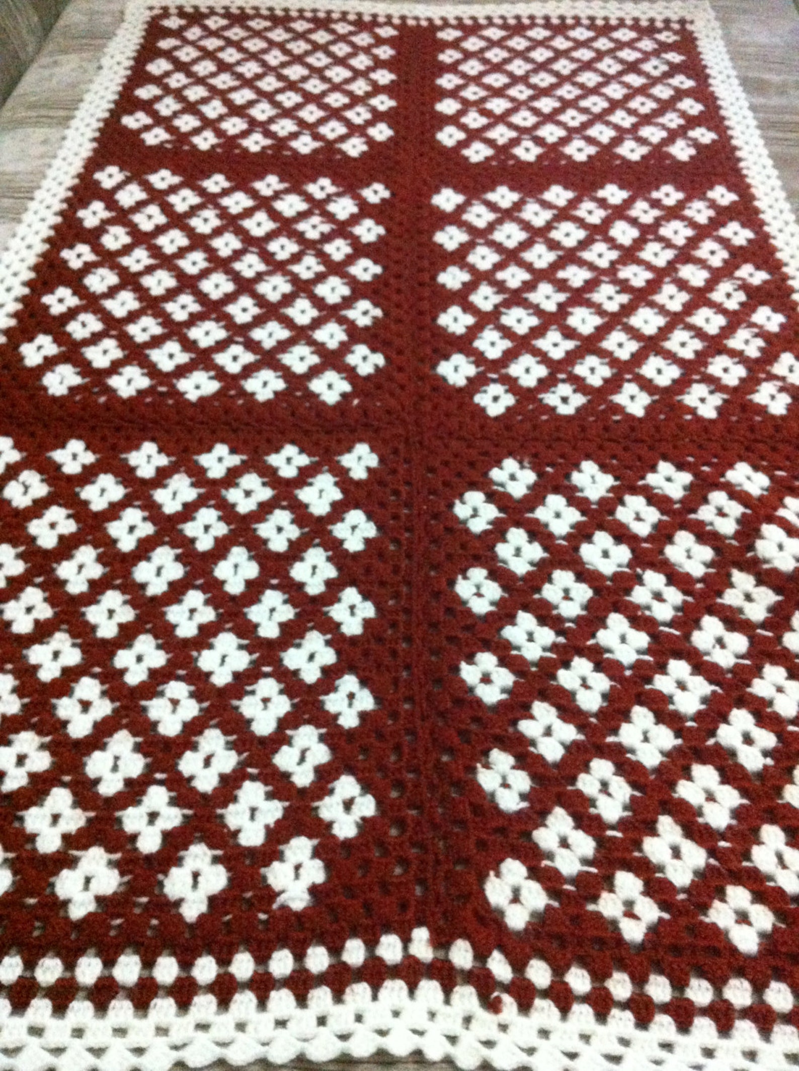 Hand-knittedknit Wool Cream & Rose Lap Rug Throw Blanket - Etsy