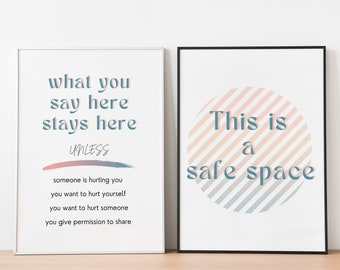 Confidentiality Pack | What You Say Here Stays Here, Safe Space, Mental ...