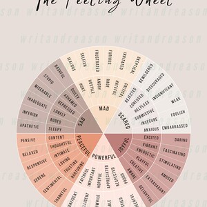 Feeling Wheel Mental Health, Dialectical Behavior Therapy,mindfulness ...