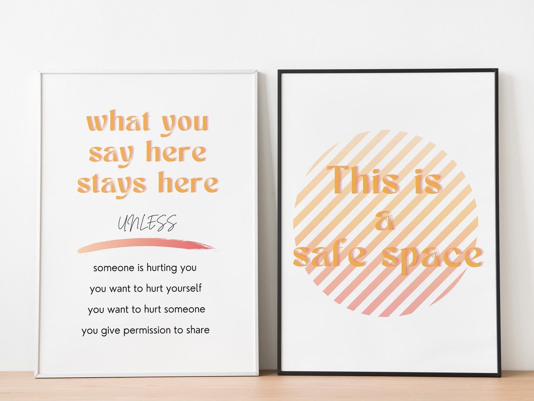 Confidentiality Pack | What You Say Here Stays Here, Safe Space, Mental ...
