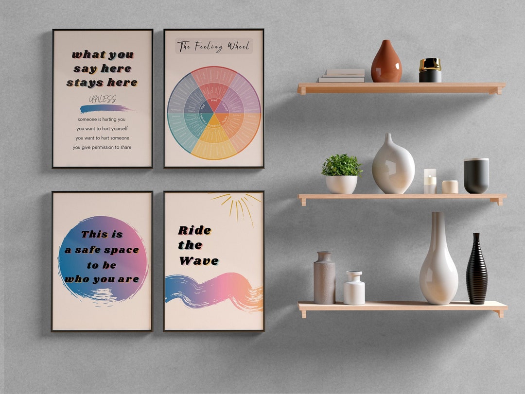 Feeling Wheel Pack | What You Say Here Stays Here, Safe Space, Mental ...