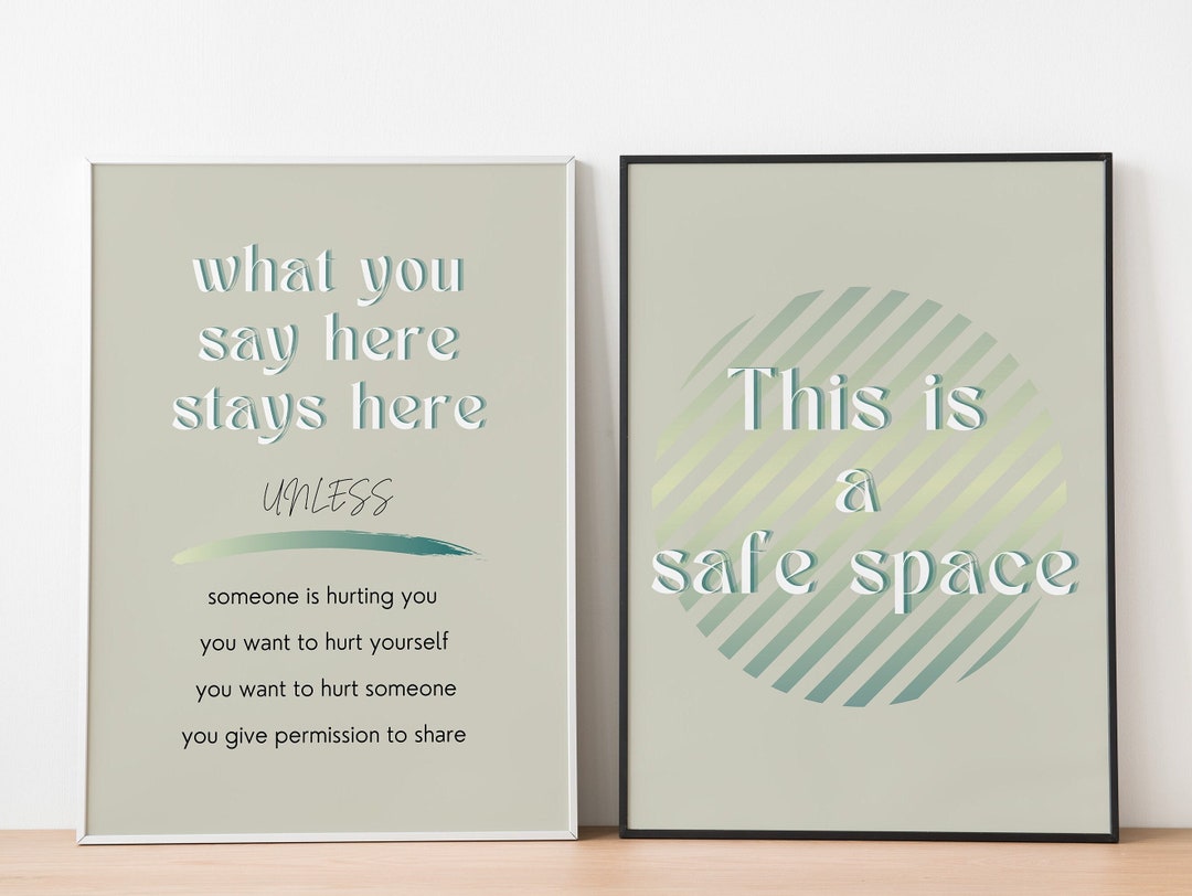 Confidentiality Pack | What You Say Here Stays Here, Safe Space, Mental ...
