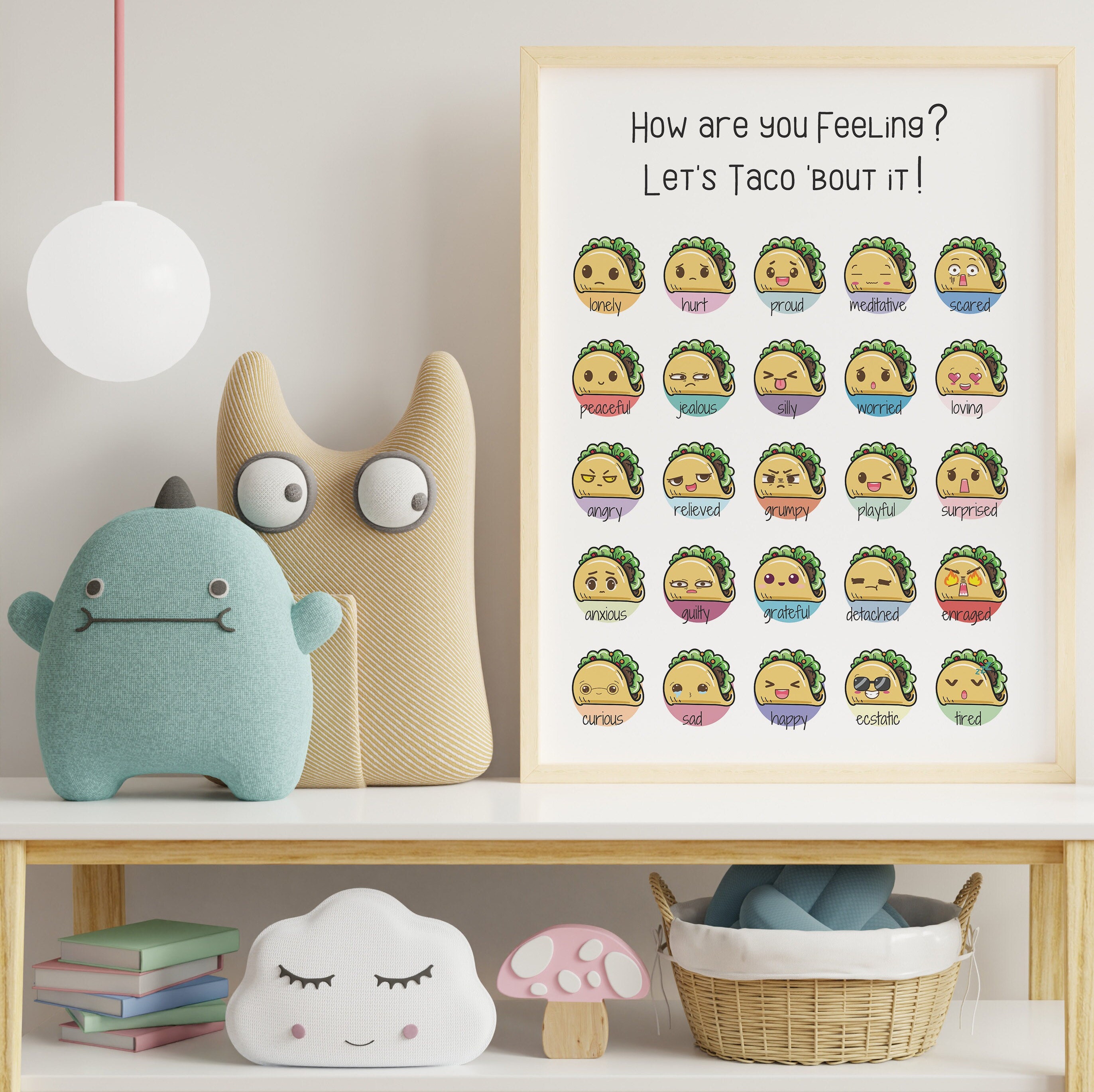 Feelings Poster| Let's Taco 'bout It, Mental Health, Therapist ...