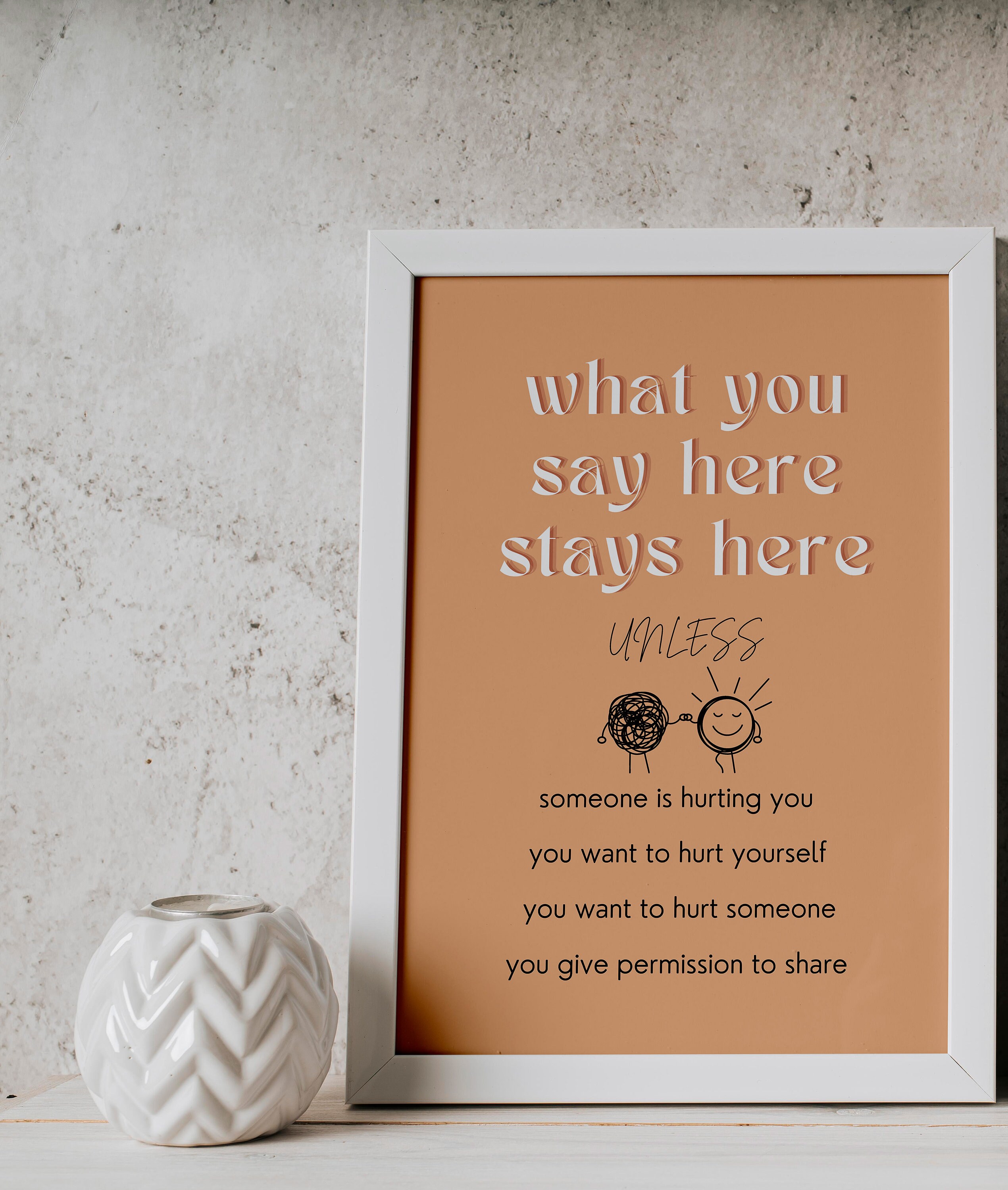 Confidentiality Pack | What You Say Here Stays Here, Safe Space, Mental ...