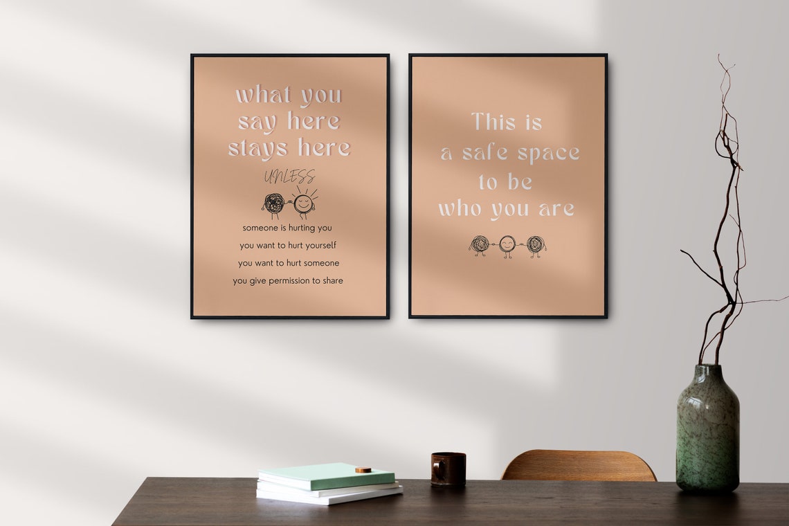 Confidentiality Pack | What You Say Here Stays Here, Safe Space, Mental ...