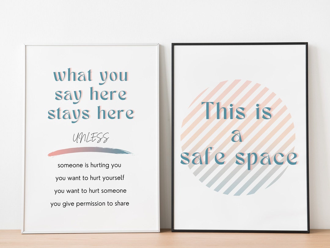 Confidentiality Pack | What You Say Here Stays Here, Safe Space, Mental ...