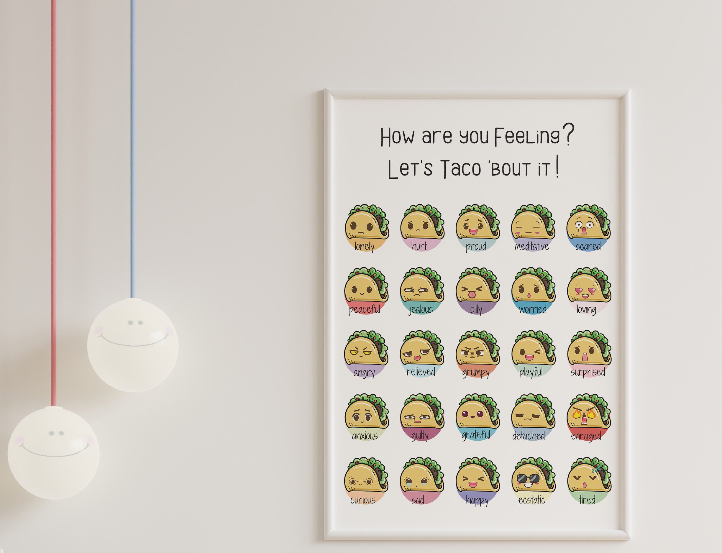 Feelings Poster| Let's Taco 'bout It, Mental Health, Therapist ...