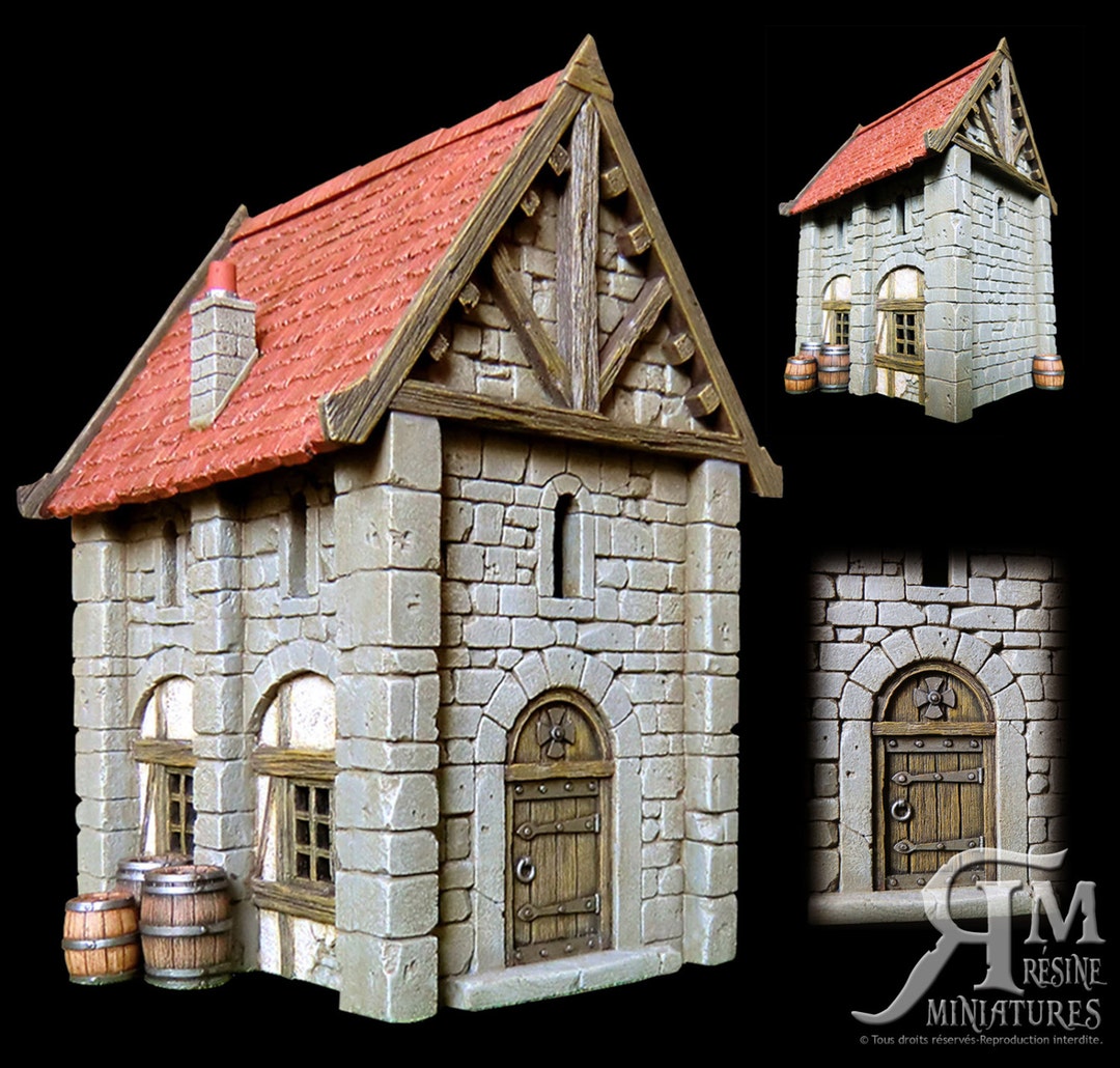 Medieval House 6 30mm Exhaust, Resin Kit - Etsy