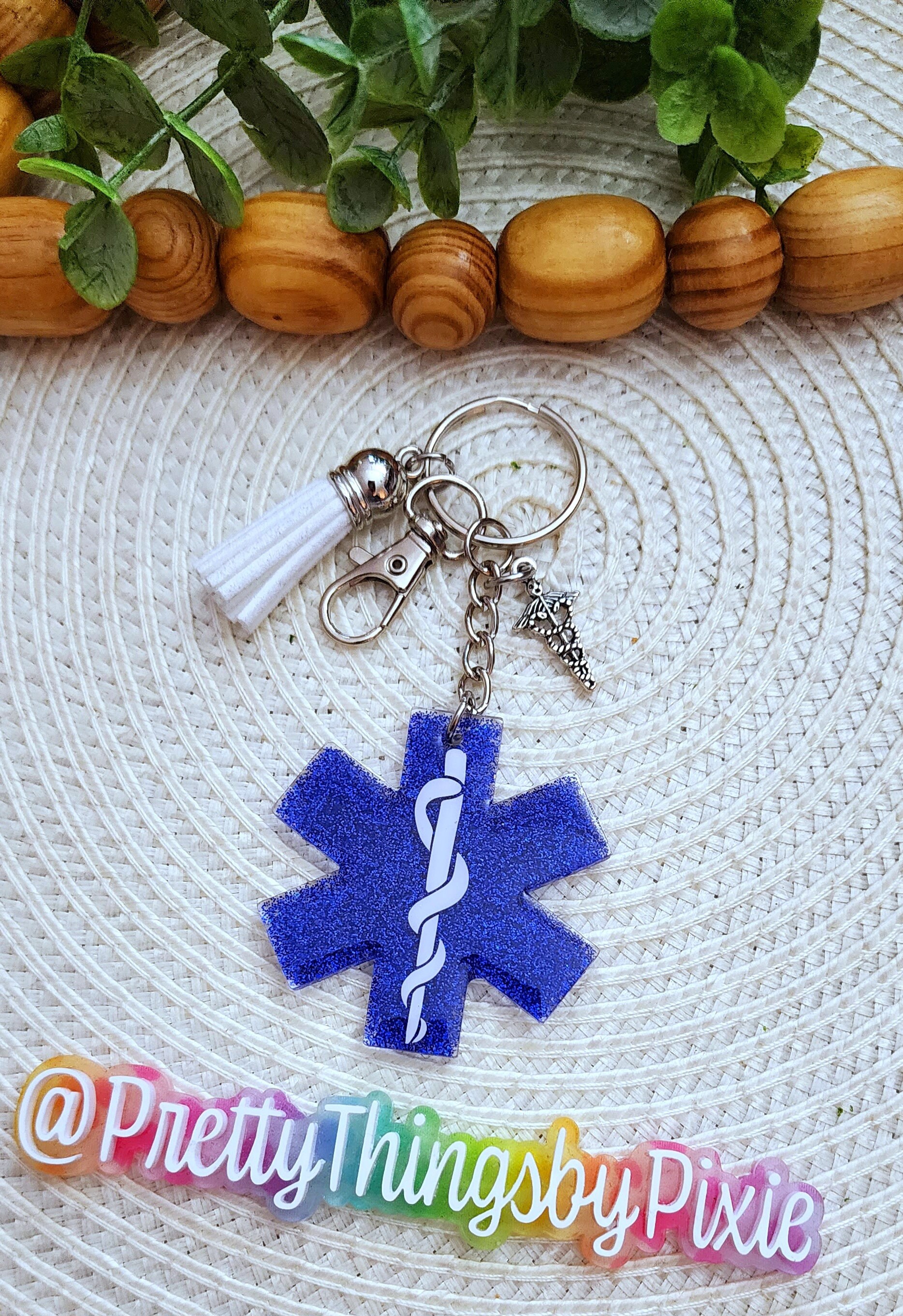 EMS Keychain Star of Life Keychain Paramedic EMT EMS Star - Etsy