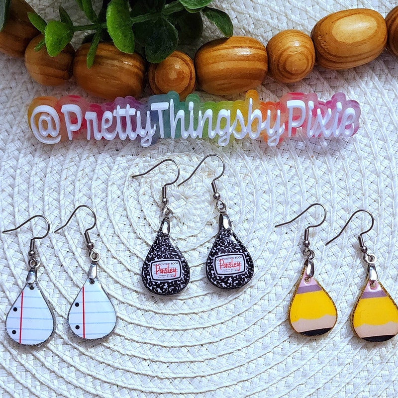 Teacher Earrings - Etsy