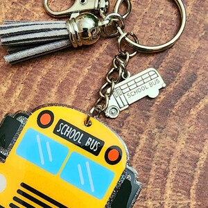 School Bus Front Keychain, Bus Driver Key Chain, School, School Bus ...