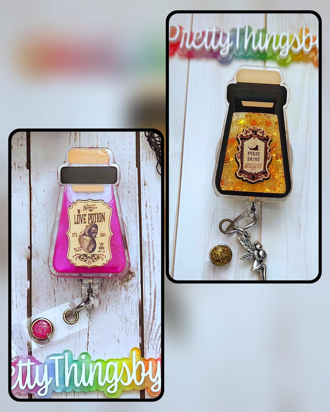 Witches Potions Badge Reel | Halloween Badge Reel | Shaker Badge Reel ...