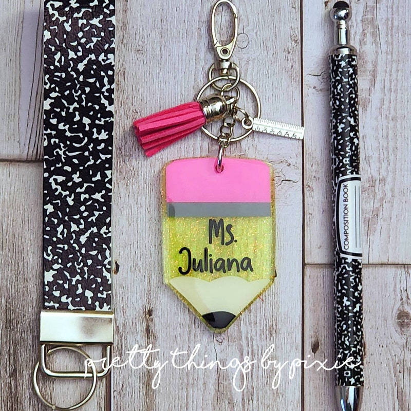 Teacher Keychain - Etsy