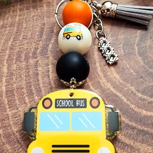 School Bus Front Keychain, Bus Driver Key Chain, School, School Bus ...