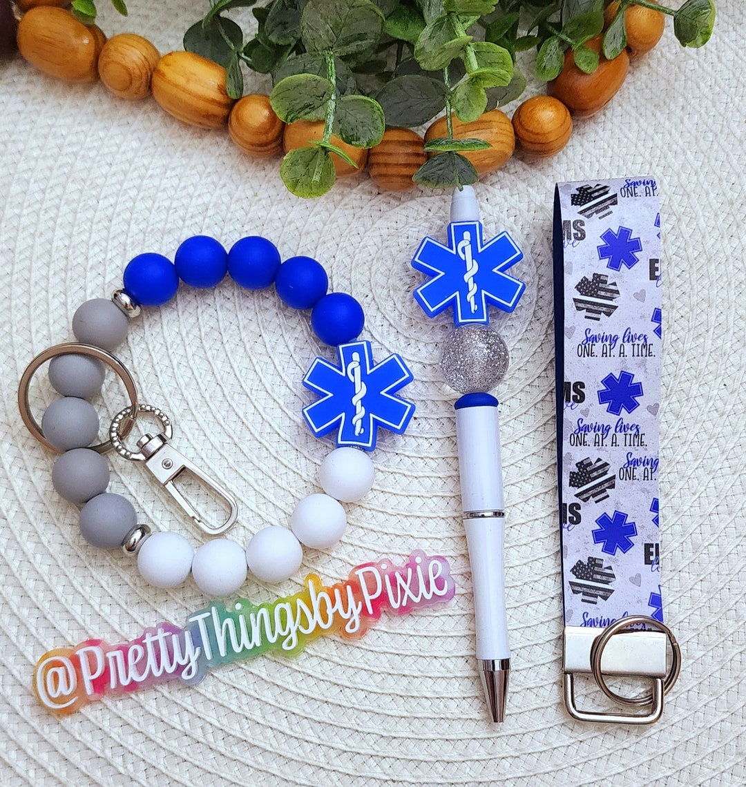 EMS Keychain, Star of Life Keychain, Paramedic, EMT, EMS, Star of Life ...