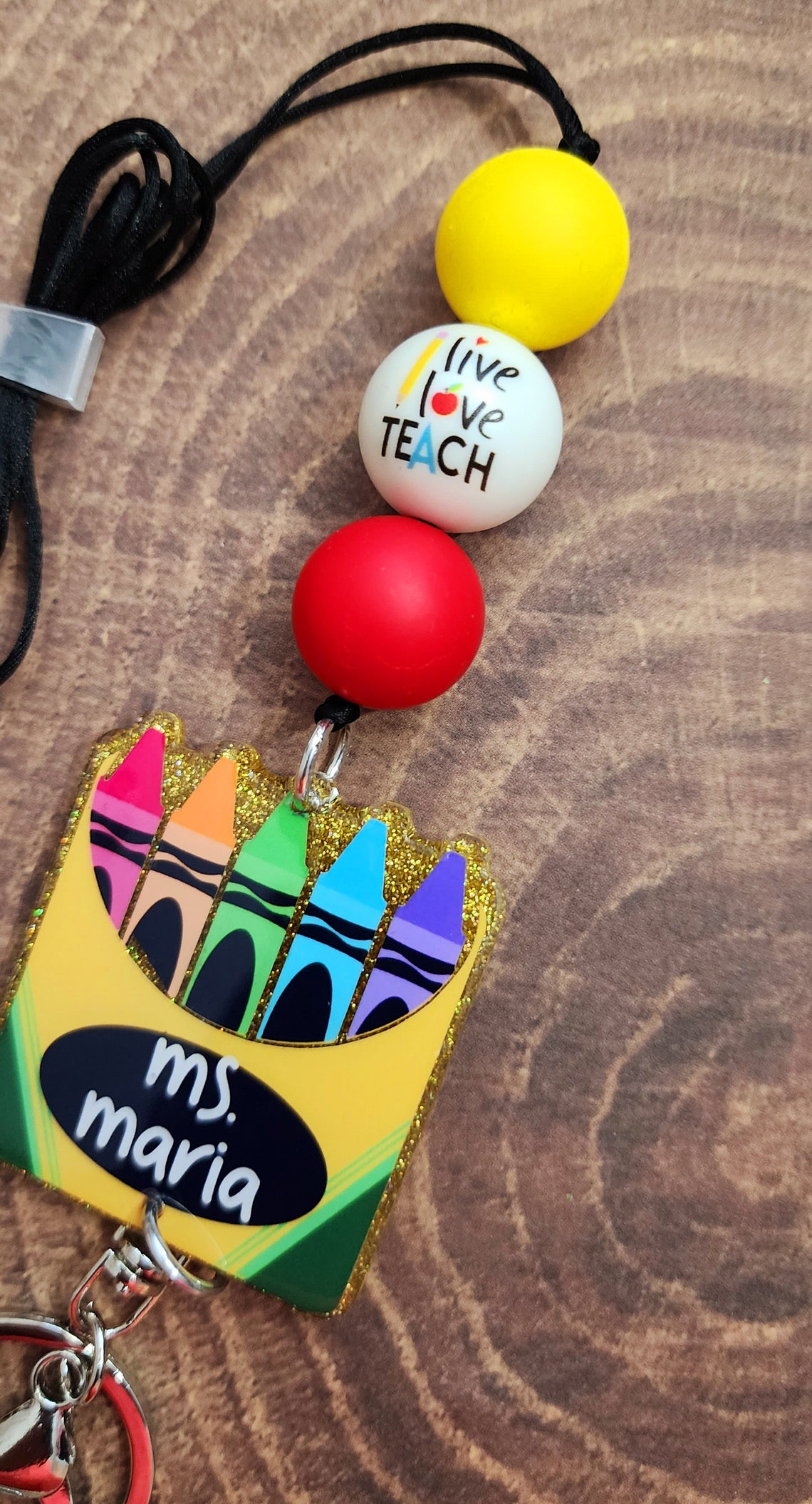 Personalized Crayon Box Lanyard Teacher Lanyard School - Etsy