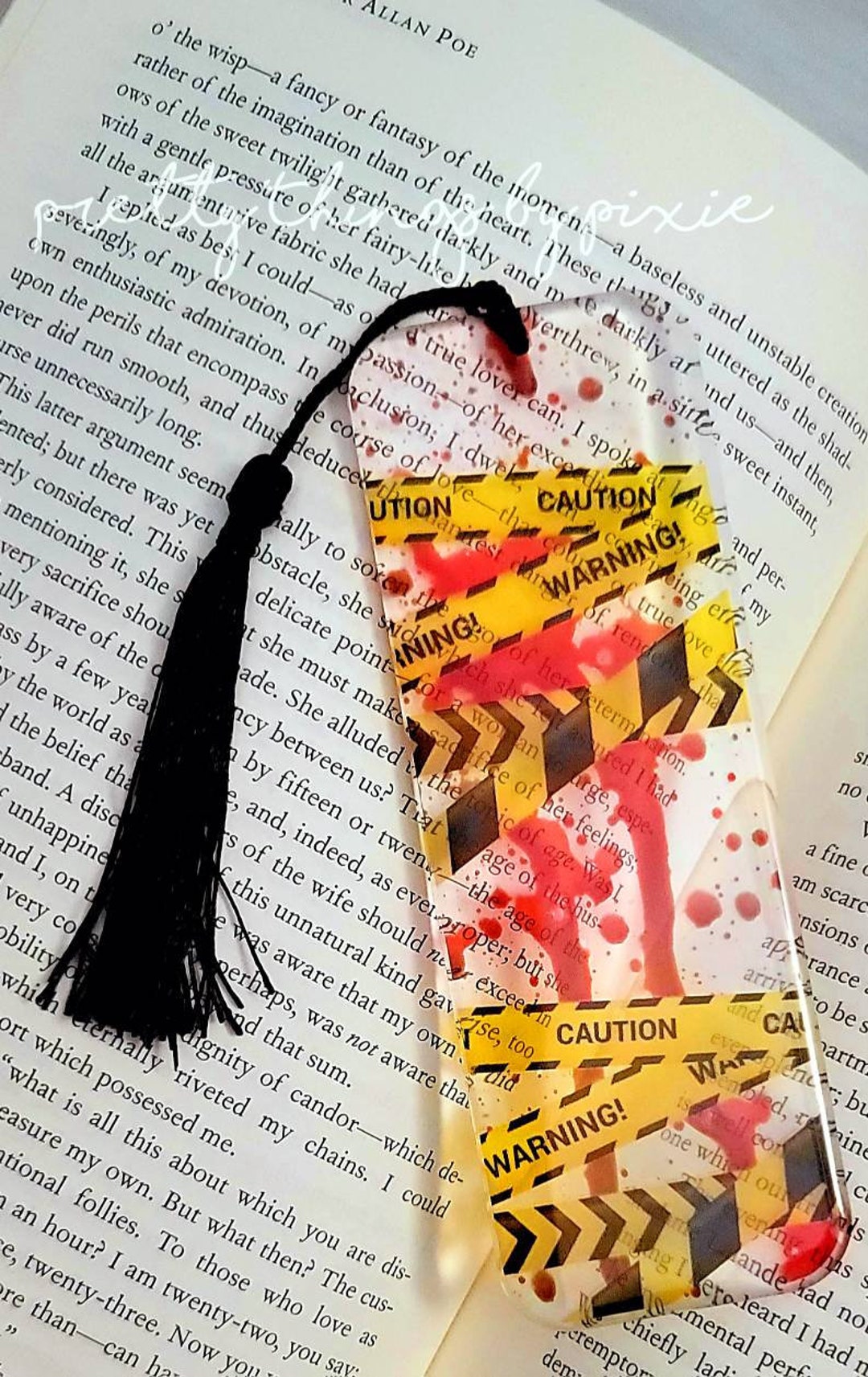 True Crime Body Chalk Outline Bookmark/true Crime/bloody Bookmark ...