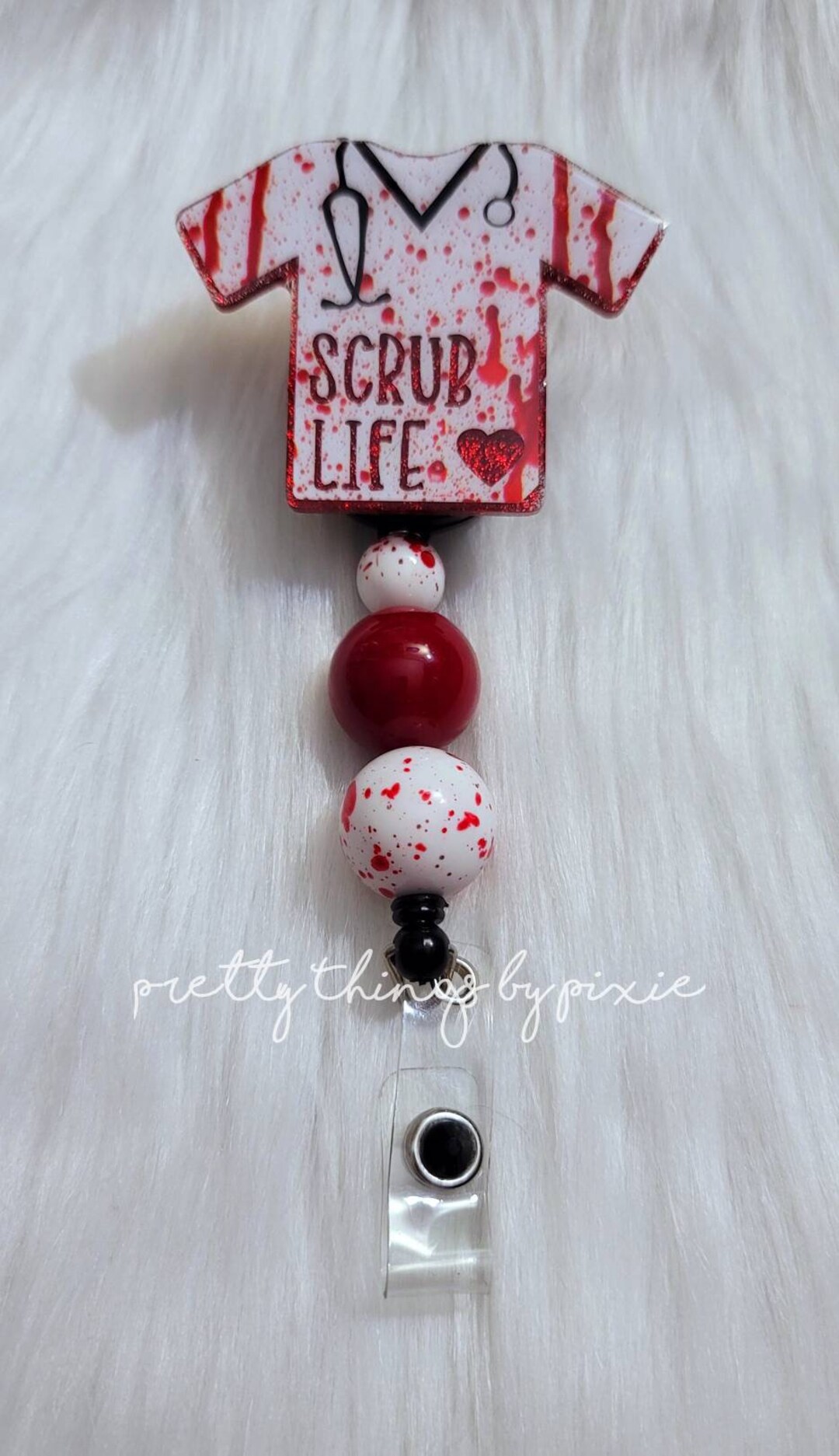 Bloody Scrub Life Badge Reel: Nurse, Autopsy Tech, Coroner - Etsy