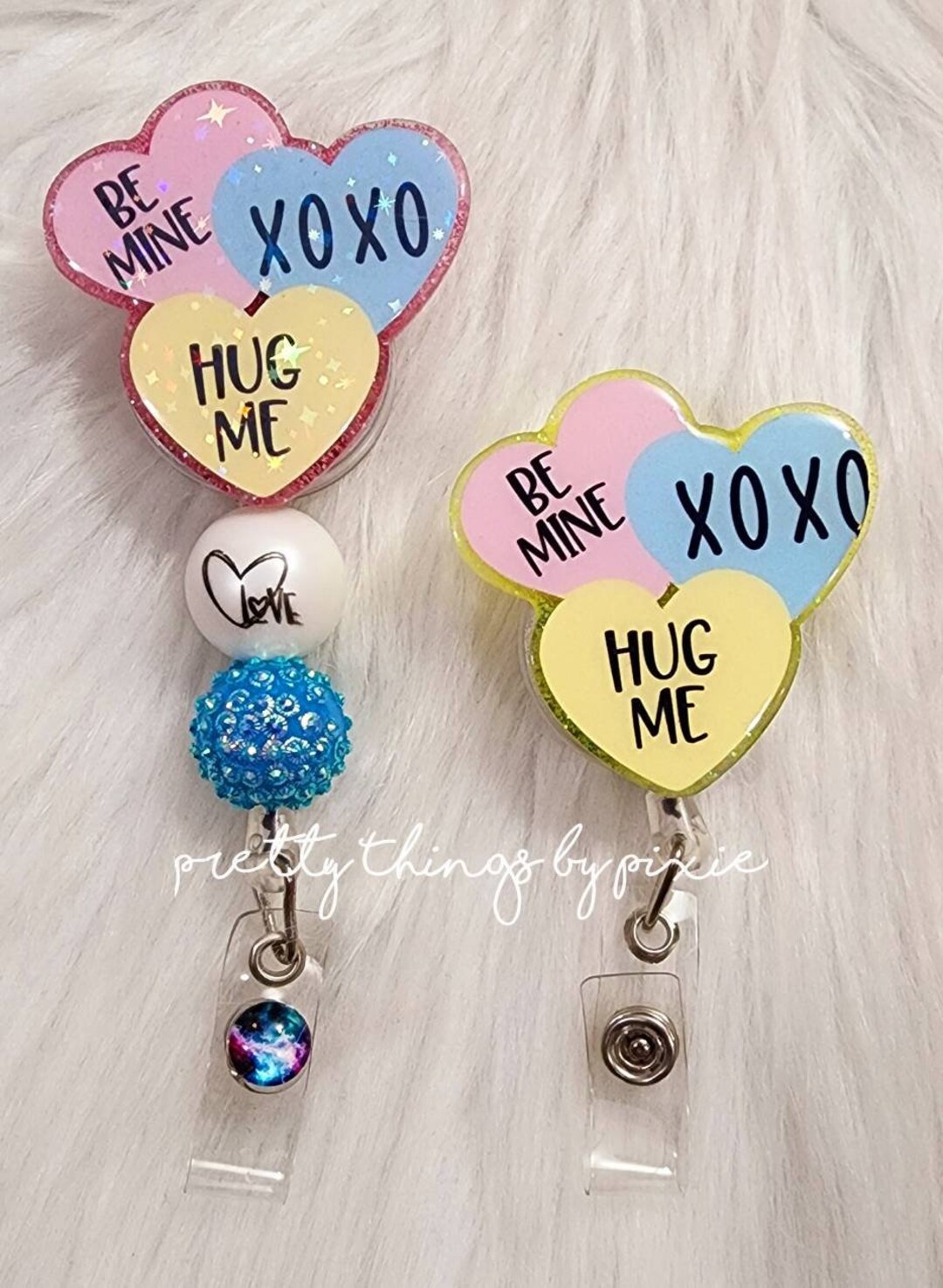 Conversation Hearts Badge Reel, Valentines Day Badge Reel, ICU Nurse ...