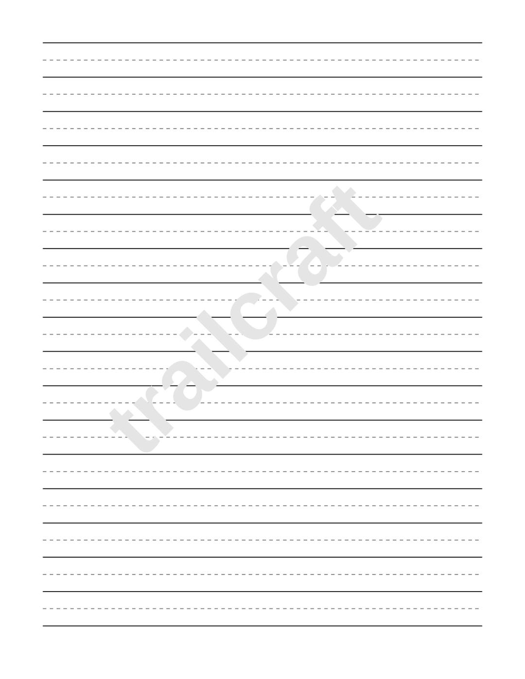 Handwriting Practice Lined Paper Printable - Etsy