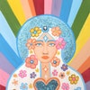 Golden Heart, Goddess Art, Goddess Print, Goddess Painting, Boho Decor ...