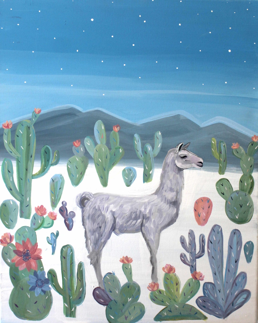 Lama Original Art Print, Lama Home Decor, Lama Gift, Children's Room ...