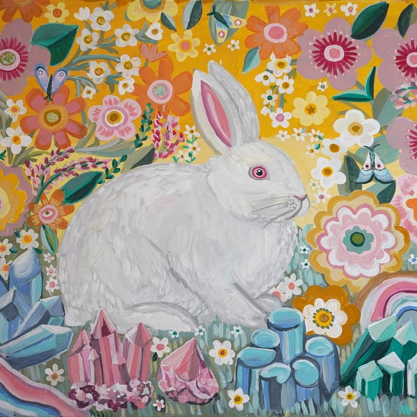 Rabbit Art - Etsy