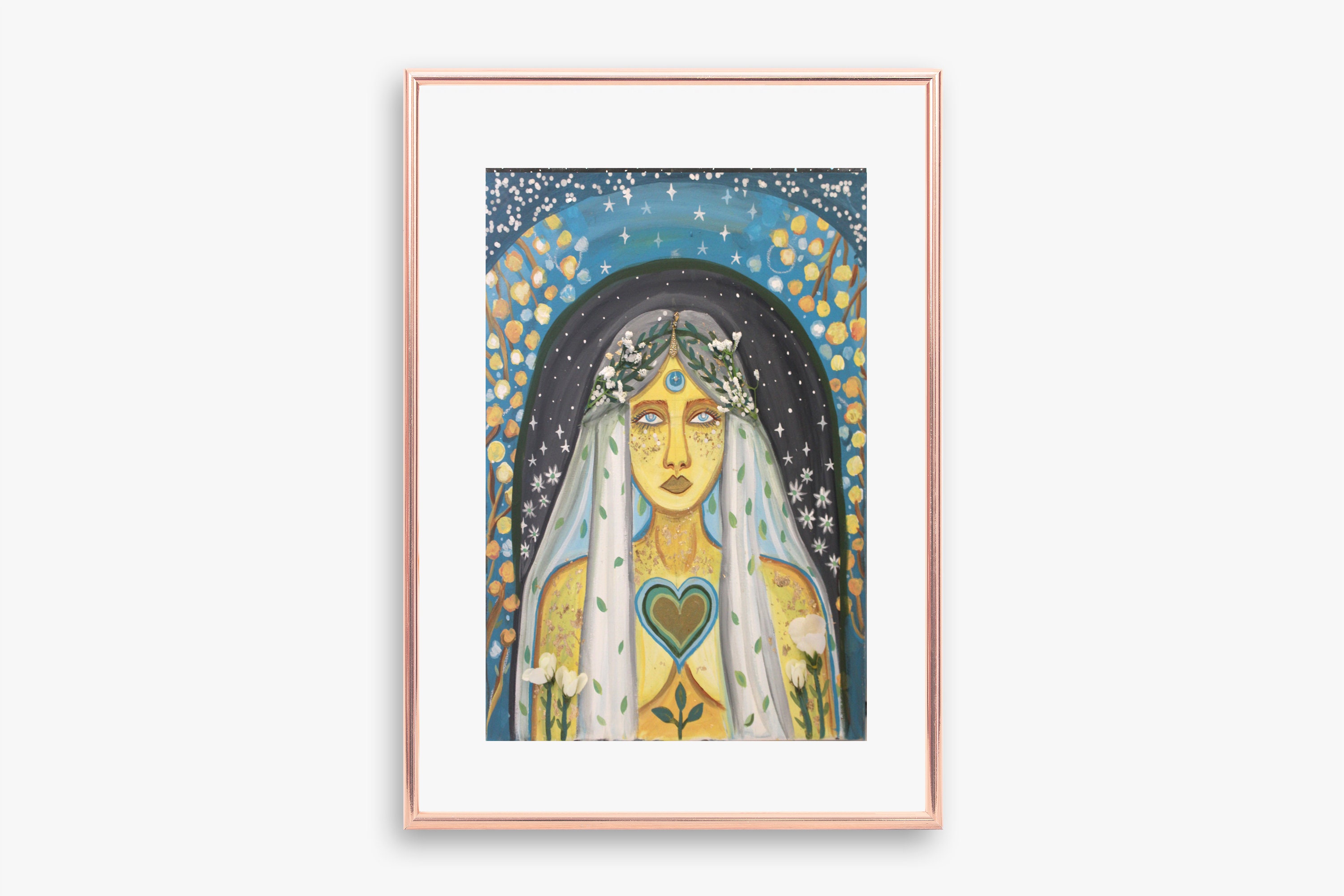 Golden Heart Goddess Art Goddess Print Goddess Painting - Etsy Canada
